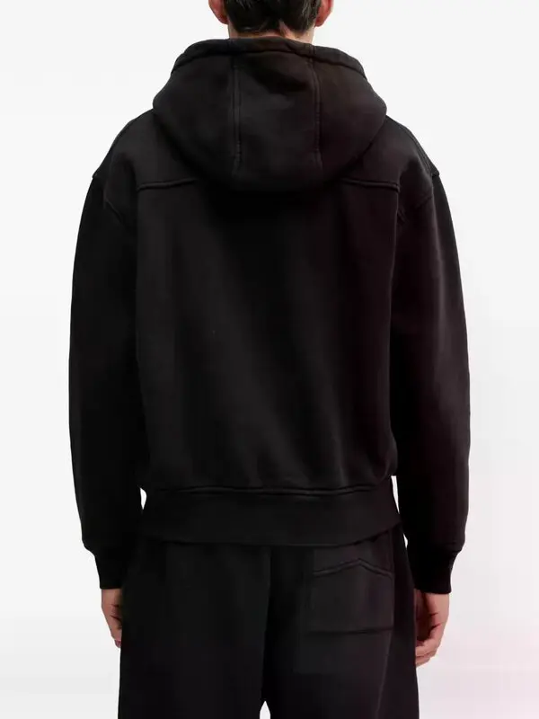 Rhude Logo Embroidered Zip-up Hoodie