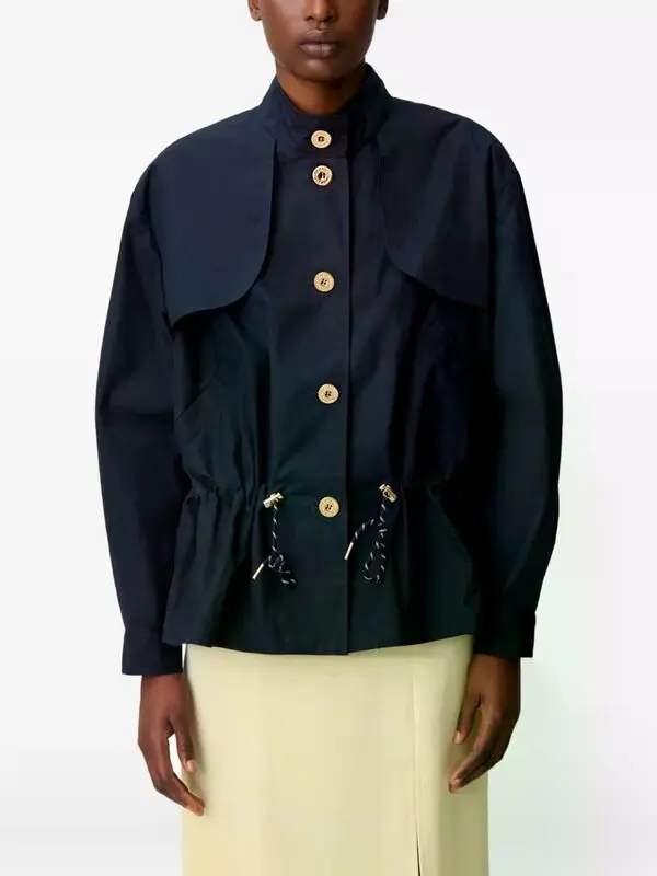Claudie Pierlot Drawstring Waist Storm Flap Parka