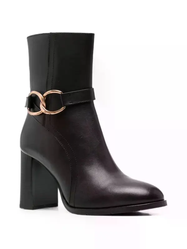 SERGIO MORETTI FIRENZE Leather Ankle Boots
