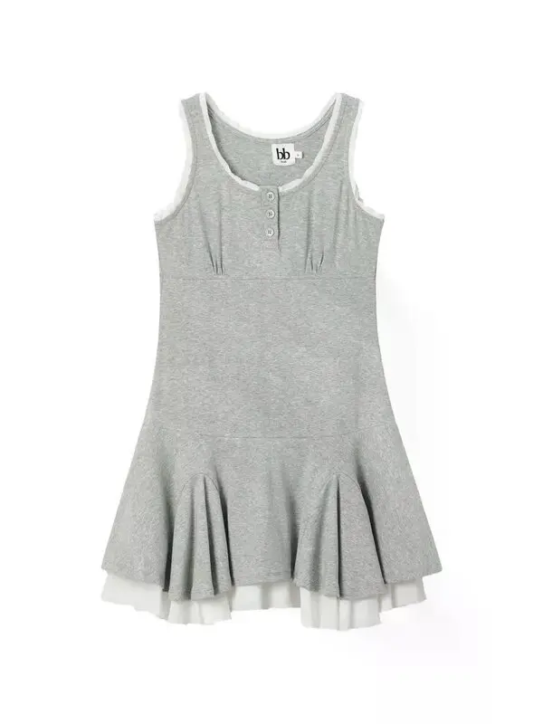 B+AB Mini Ruffled Trim Sleeveless Dress