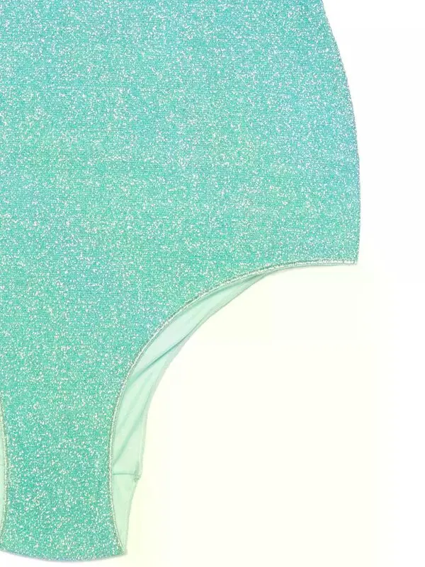 Oseree Glitter-detail Scoop-neck Swimsuit - Blue