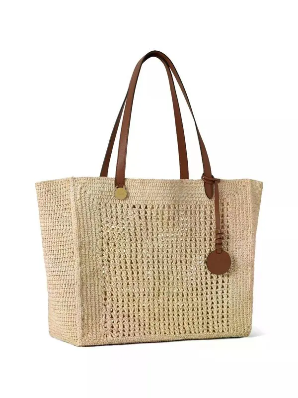 Mulberry Crochet Raffia Tote Bag