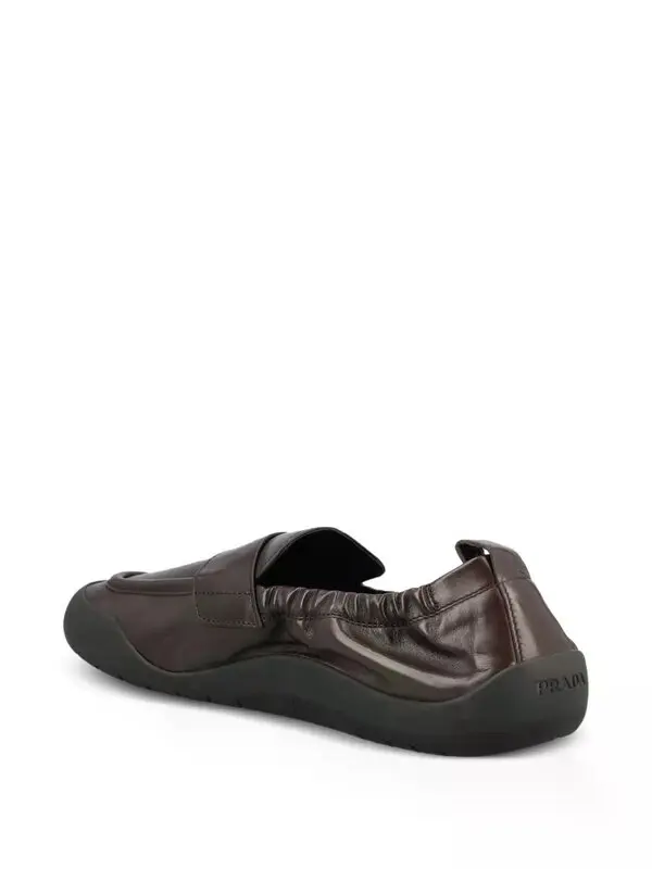 Prada Leather Penny-slot Sneakers