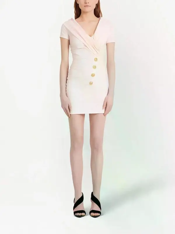 Balmain Fitted Dress With Embossed Buttons