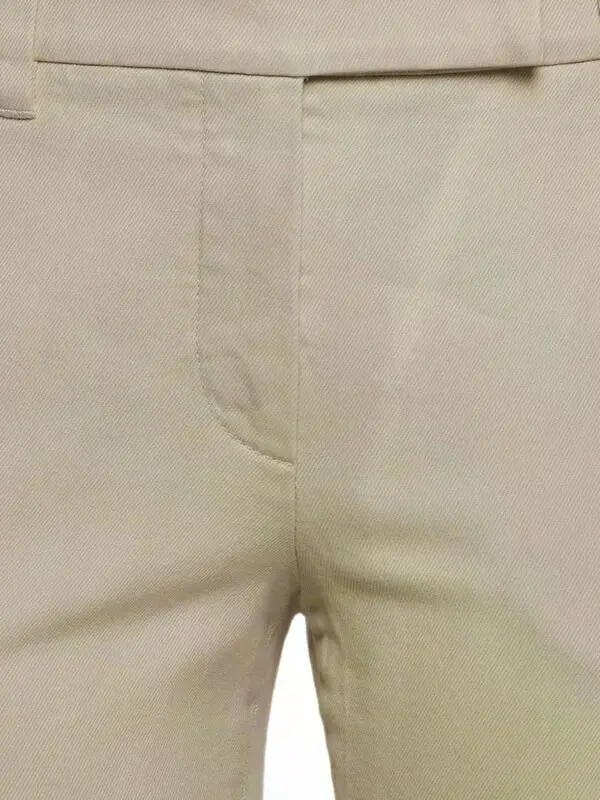 Brunello Cucinelli Beige Gabardine Straight Leg Trousers