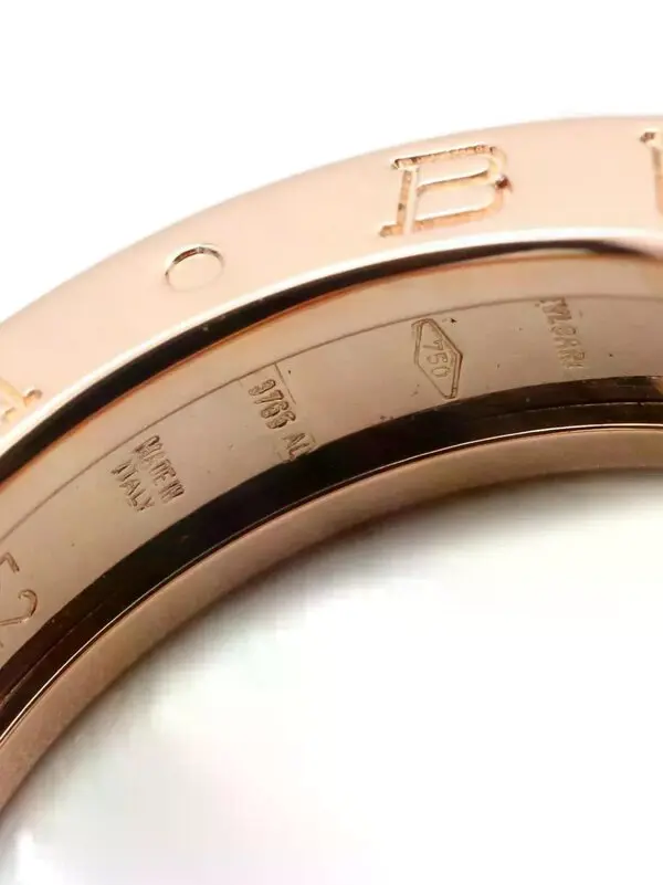 BVLGARI B.zero1 18k Rose Gold Band Ring - Pink