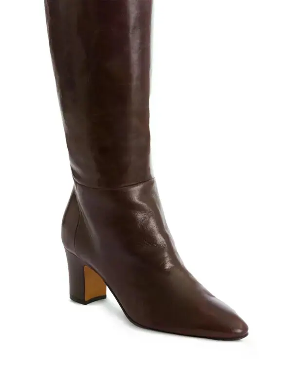 Alberta Ferretti Block-heel Leather Boots