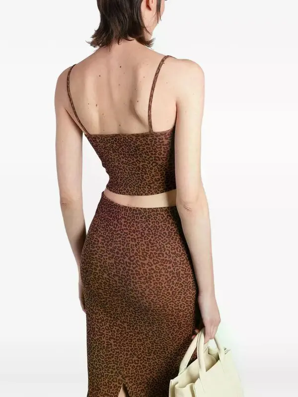 MC2 SAINT BARTH Leopard Print Crop Top