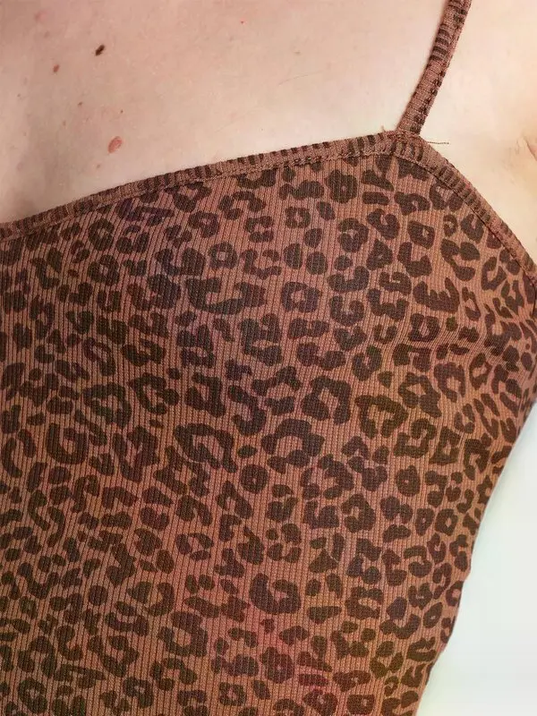 MC2 SAINT BARTH Leopard Print Crop Top