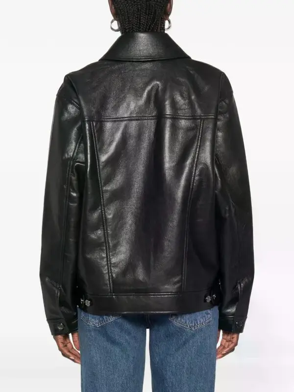 ANINE BING Leather Buttoned Jacket