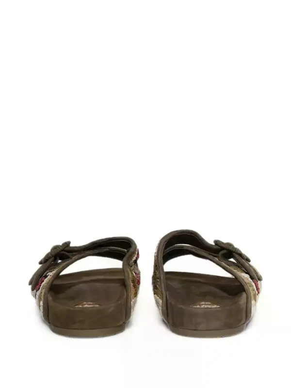 BAZISZT Basziszt Floral Embroidered Raffia Sandals