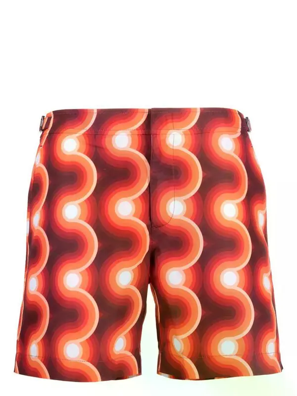 Orlebar Brown Geometric-pattern Swim Shorts - Red