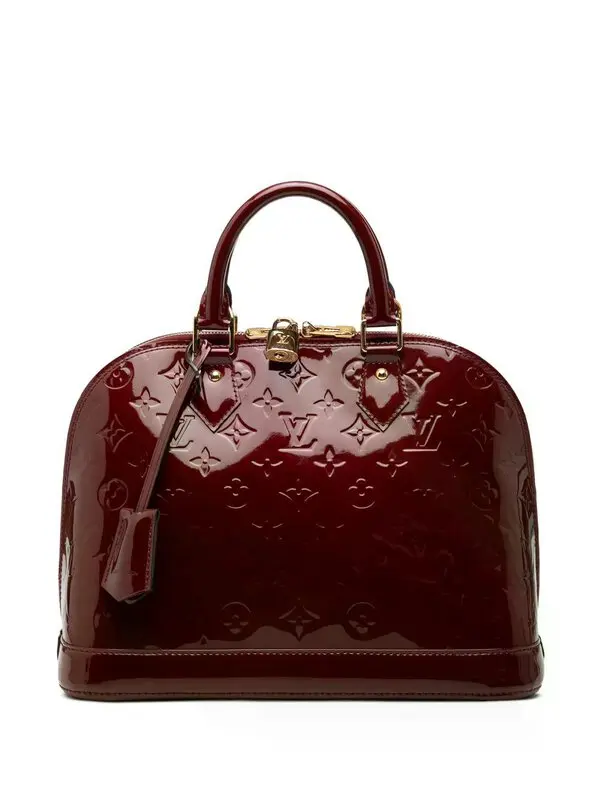LOUIS VUITTON Monogram Vernis Alma Pm Handbag - Red