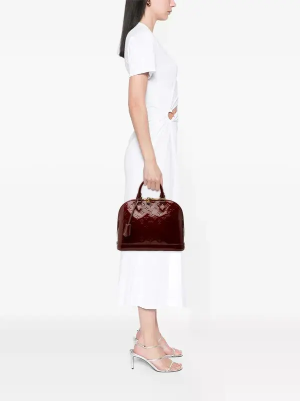 LOUIS VUITTON Monogram Vernis Alma Pm Handbag - Red