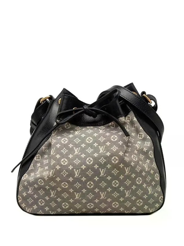 LOUIS VUITTON Monogram Mini Lin Noe Pm Bucket Bag - Grey