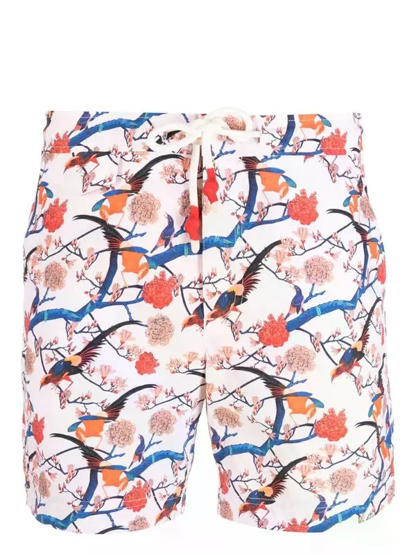 Orlebar Brown Floral-print Swim Shorts - Pink