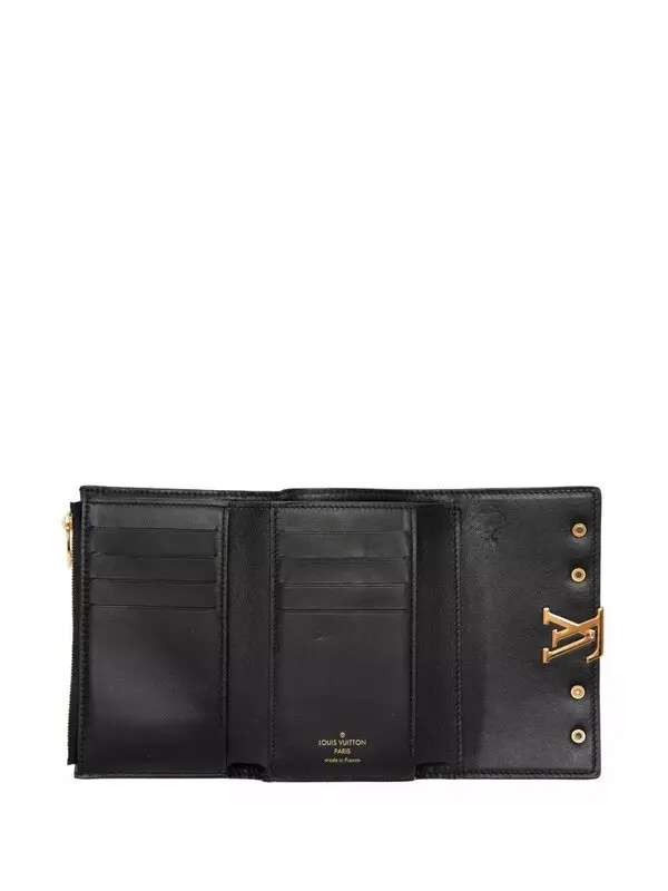 LOUIS VUITTON 2017 Studded Taurillon Capucines Compact Wallet Small Wallets