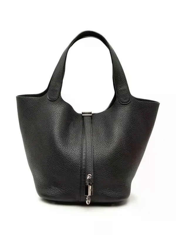 Hermès 2017 Clemence Picotin Lock 22 Handbag - Black