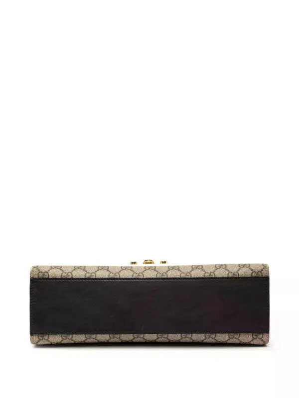 Gucci Gg Supreme Padlock Shoulder Bag - Neutrals