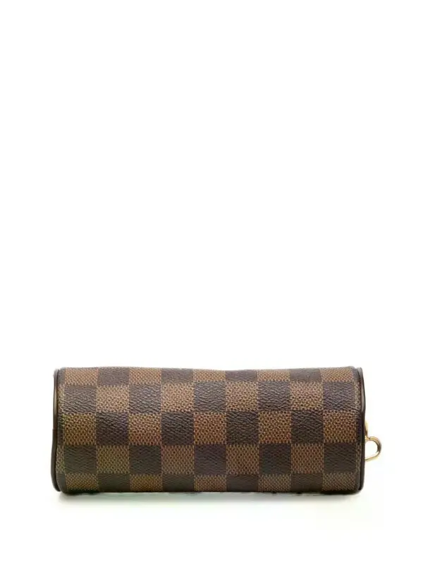 LOUIS VUITTON Damier Ebene Papillon Pochette Handbag - Brown