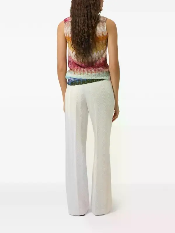 Missoni Zigzag-knit Sleeveless V-neck Top
