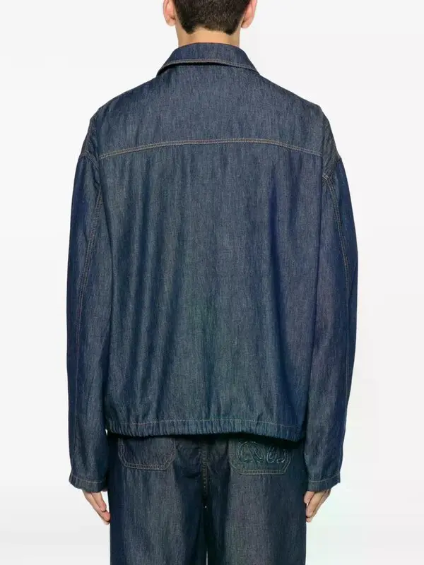 Loewe Anagram Patch Zip-fastening Jacket - Blue
