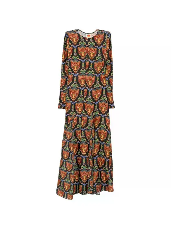 Farm Rio Long-sleeve Maxi Dress