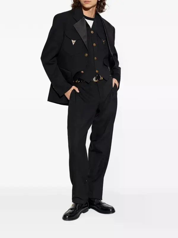 Versace Appliqué Wool Waistcoat