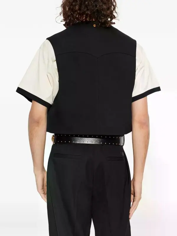 Versace Appliqué Wool Waistcoat