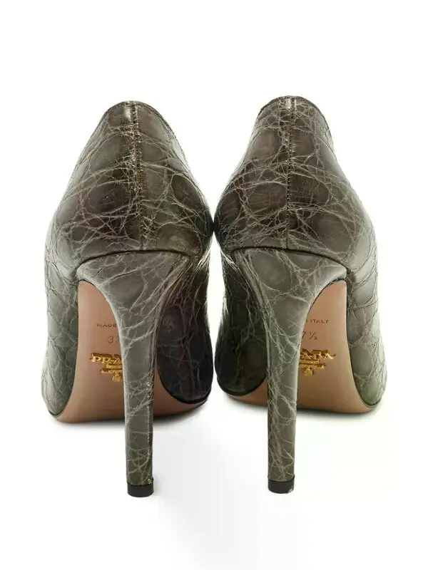Prada Croc-embossed Pumps