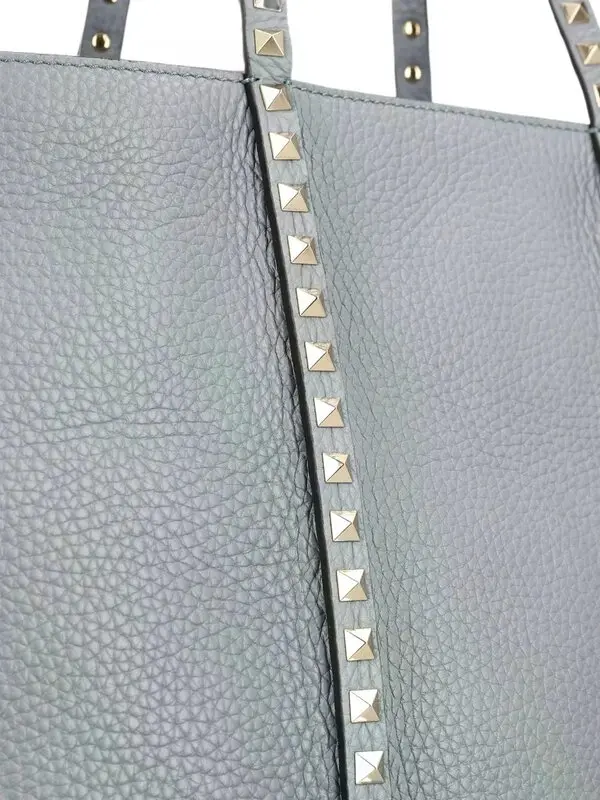 Valentino Garavani Rockstud Leather Tote Bag - Blue