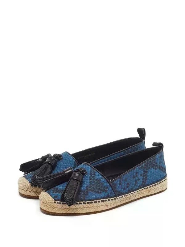 Burberry Snake-print Tassel Espadrilles