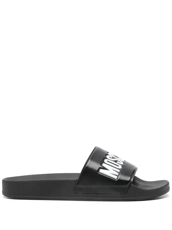 Moschino Embossed Slides
