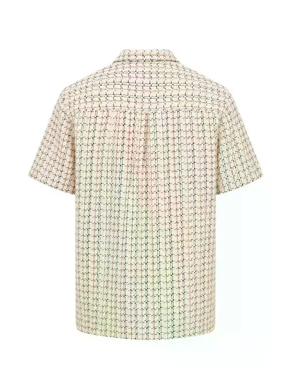 REVOLUTION NOW Bouclé-knit Cuban-collar Shirt