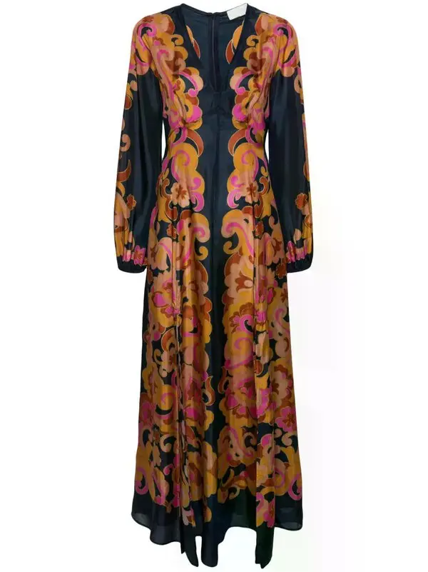 Zimmermann Acadian Silk Paisley Maxi Dress