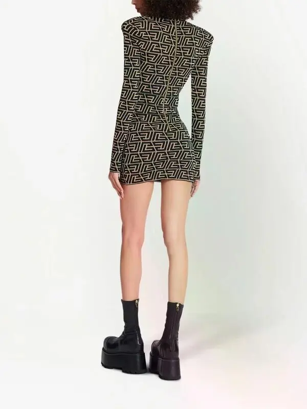Balmain Monogram Knit Dress