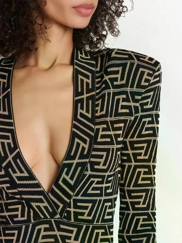 Balmain Monogram Knit Dress