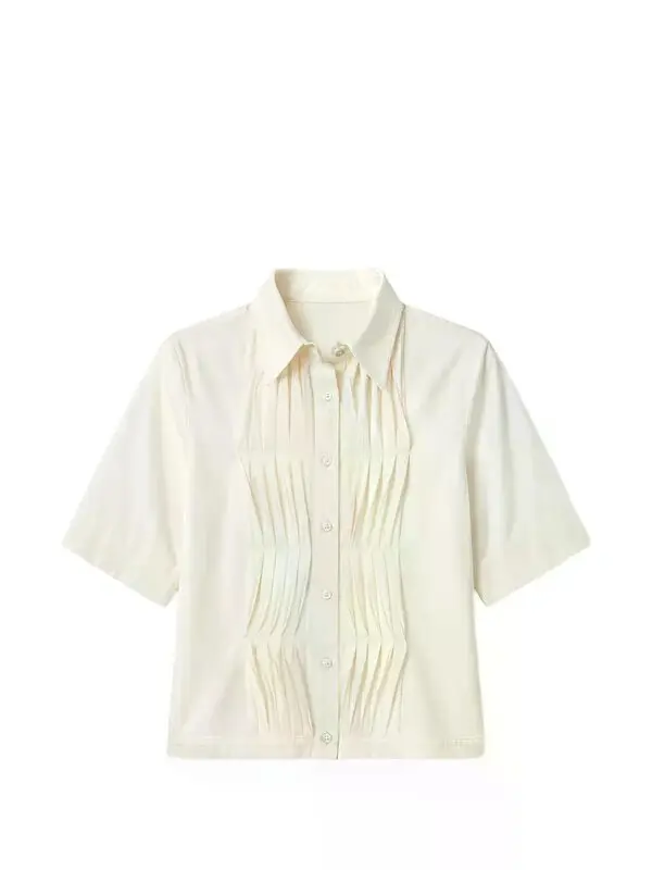 Seventy Pleated Short-sleeve Blouse