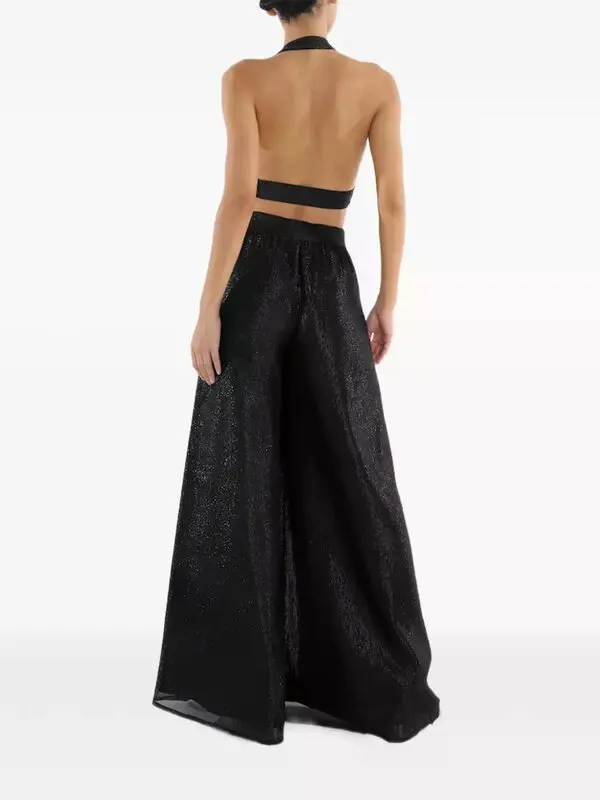 CHARLOTTA GANDOLFO Glitter Effect Palazzo Pants