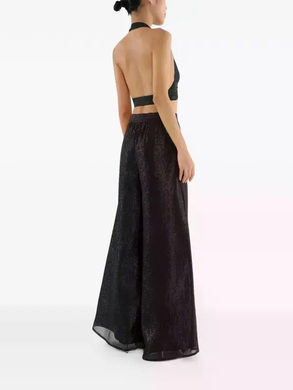 CHARLOTTA GANDOLFO Glitter Effect Palazzo Pants