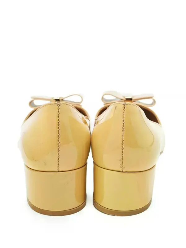 FERRAGAMO Bow Detail Leather Pumps