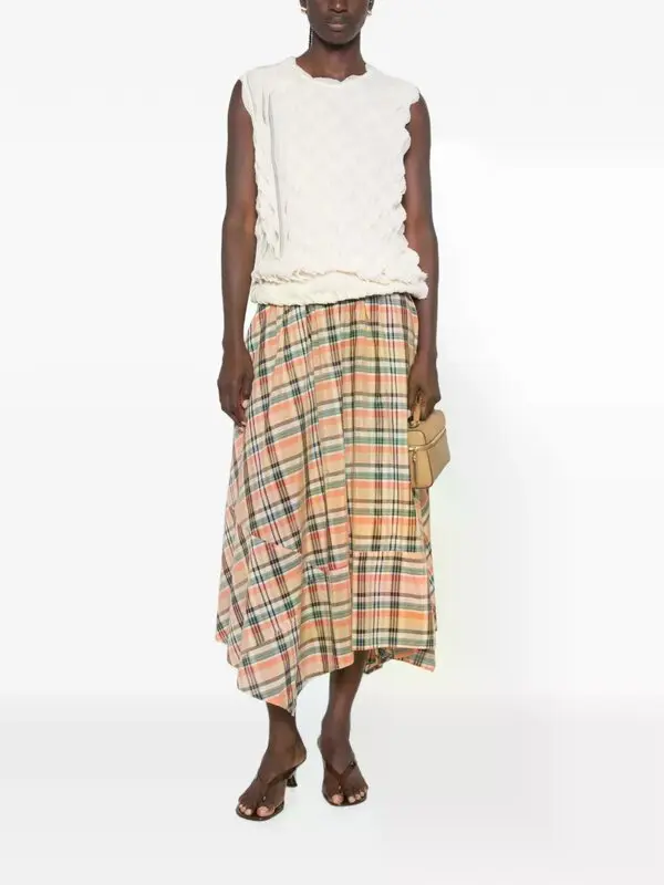 Ulla Johnson Annette Plaid Midi Skirt