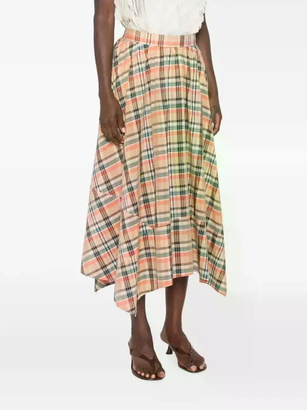 Ulla Johnson Annette Plaid Midi Skirt