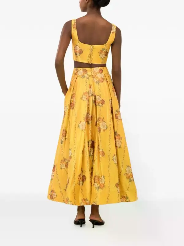 Agua Bendita Floral Print Cropped Top