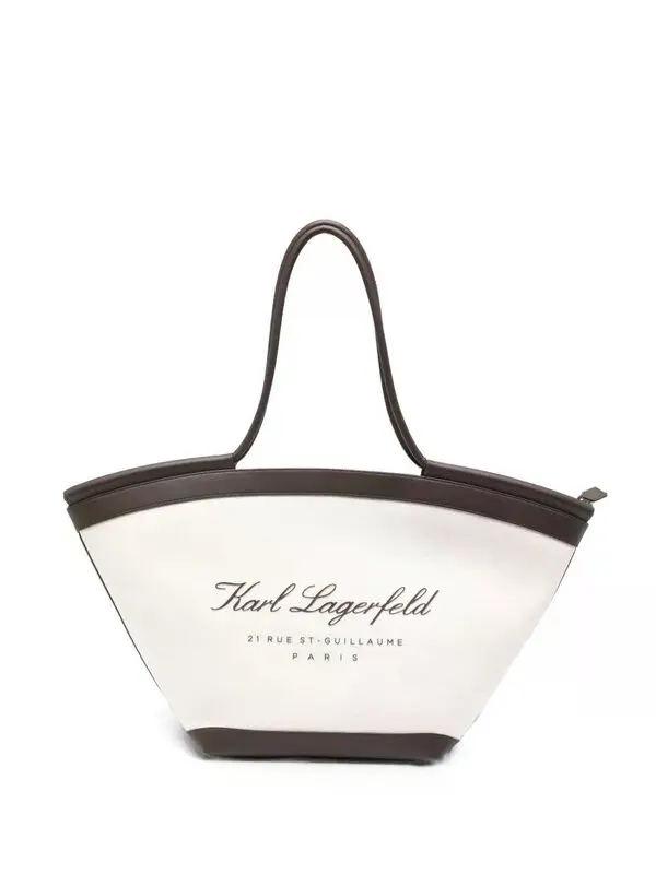 Karl Lagerfeld Logo Print Tote Bag - Neutrals