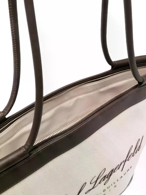 Karl Lagerfeld Logo Print Tote Bag - Neutrals