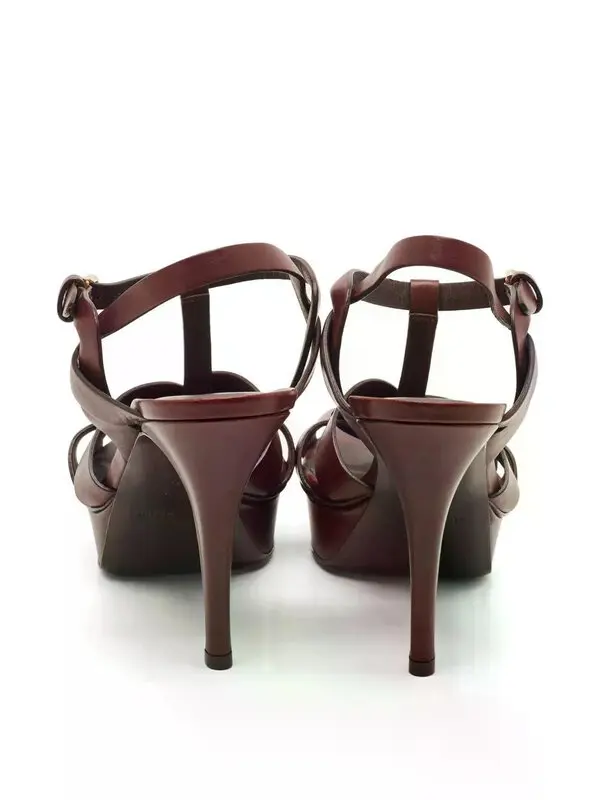 Saint Laurent Tribute Platform Sandals - Red