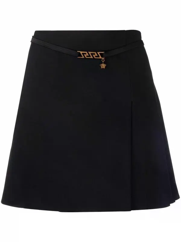 Versace La Greca Chain A-line Mini Skirt
