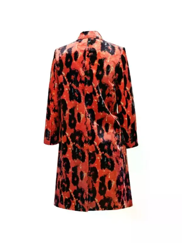 R13 Leopard Print Single-breasted Coat