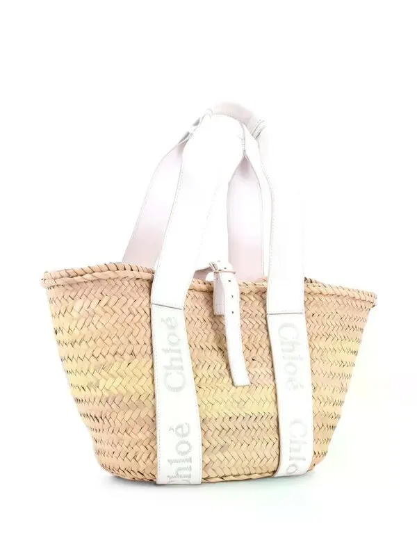 Chloé Sense Basket Tote Raffia Shoulder Bag